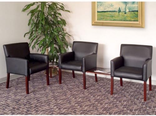 Amazon.com: Boss Black Vinyl Reception Arm Chair Grouping : Home & Kitchen