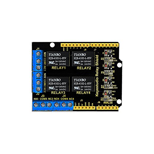 Snapklik.com : 4 Channel Relay Shield 5V For Arduino Controller R3 ARM PIC AVR STM32 Raspberry ...
