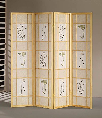 Amazon.com: ORE International Four Panel Shoji Screen Natural Finish ...