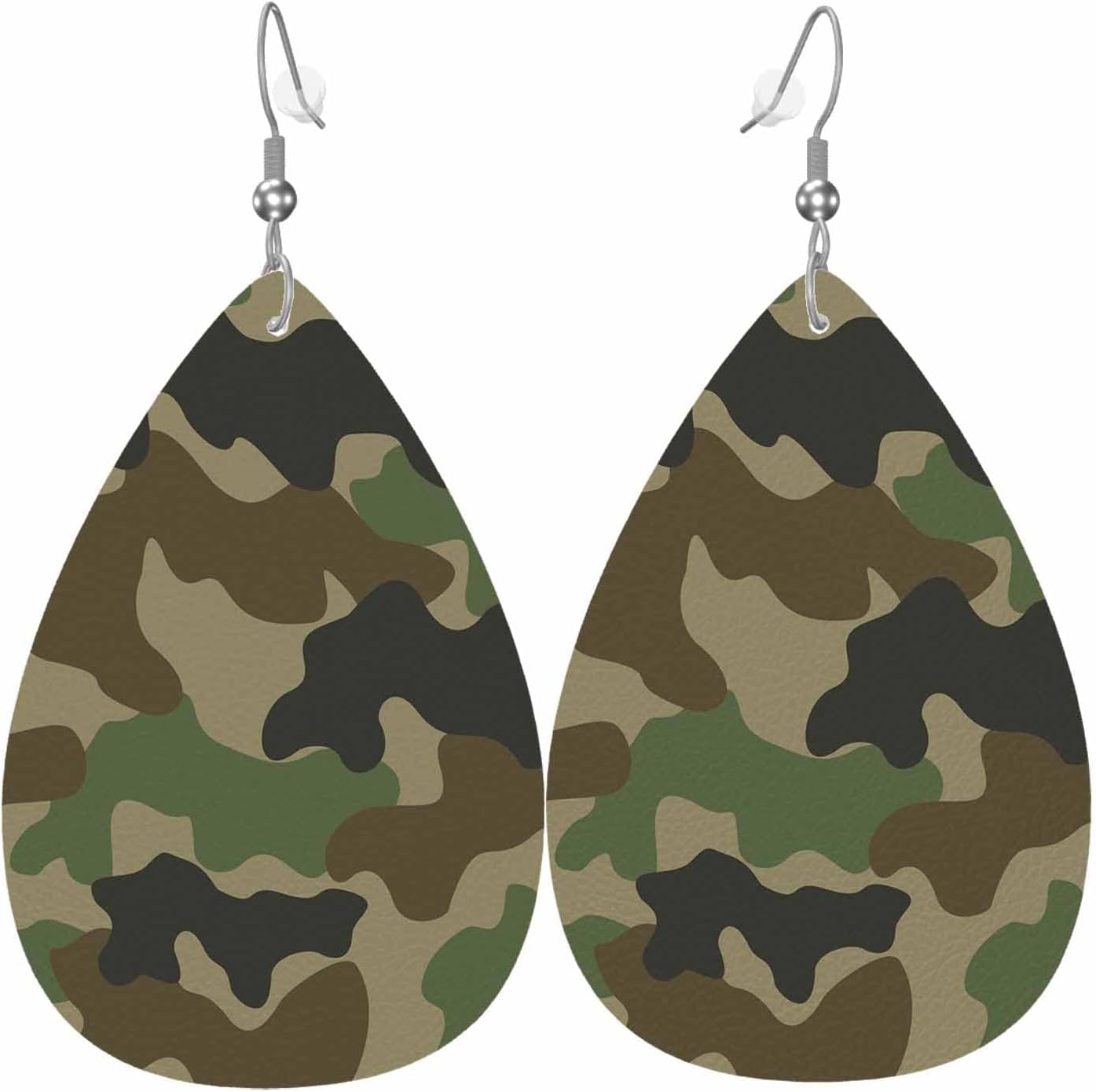 Amazon.com: Army Camouflage Earrings for Women Hunting Camo Green ...