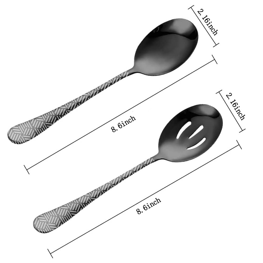 Snapklik.com : Serving Spoons Stainless Steel Slotted Spoons 8.7 Inches ...