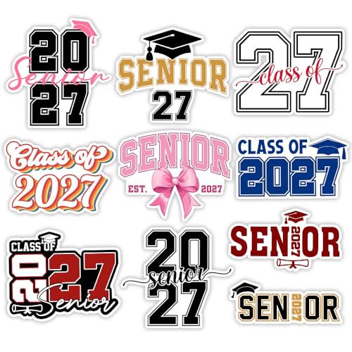 MAIANEY Class of 2027 Sticker, Senior 2027 Stickers Pack 10PCS ...