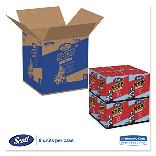 Snapklik.com : Scott 75190 Shop Towels, POP-UP Box, Blue, 10 X 13, 200 ...