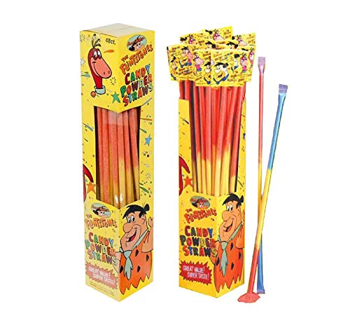 Amazon.com : The Flintstones Candy Powder Straws by Hanna Barbera ...
