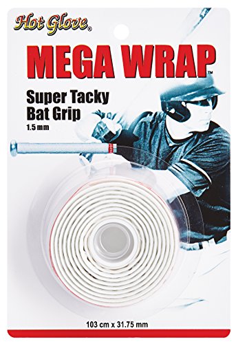 Snapklik.com : Mega Wrap White Mega Wrap 1.5mm Tacky Bat Grip