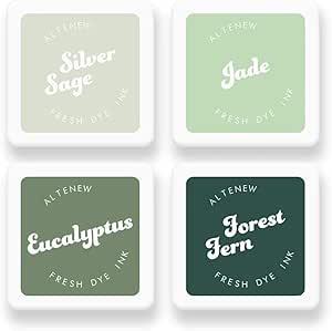 Amazon.com: Altenew Frosted Foliage Fresh Dye Ink Mini Cube Set, Acid ...