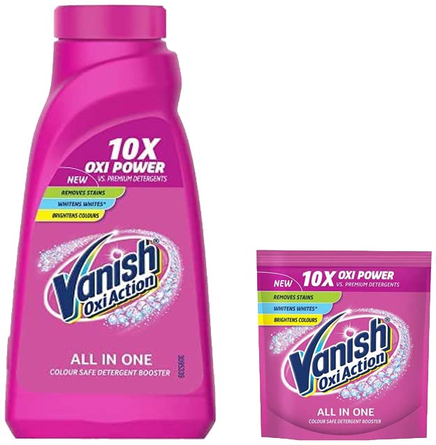 Vanish All in One Liquid Detergent Booster - 800 ml & Vanish All in One ...