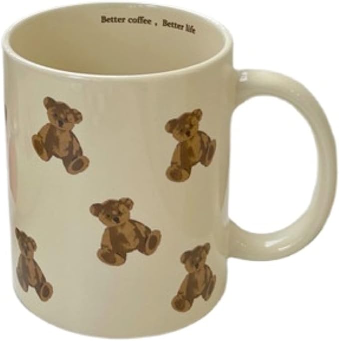 Amazon.com: FPlace Cute Vintage Bear Mugs Ceramic Coffee Mug Water Cup ...