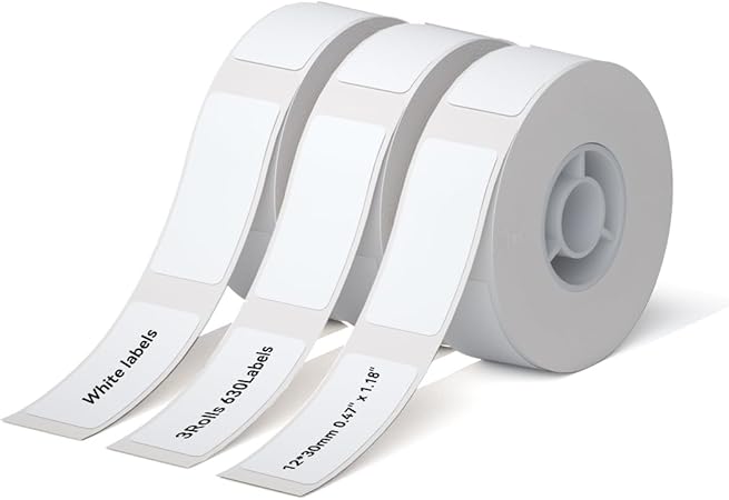 Amazon.com : NIIMBOT D11 Label Maker Tape Adhesive White Label Paper 0. ...