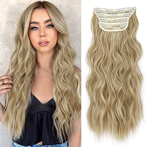 Amazon.com : AISI BEAUTY Clip in Hair Extensions 4PCS 20 Inch Long Wavy ...