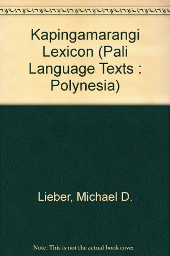 Amazon.com: Kapingamarangi Lexicon (Pali Language Texts : Polynesia ...