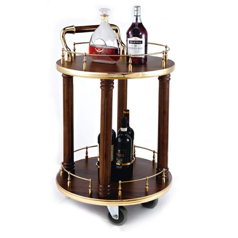 Buy Solid Wood Double-Decker Wine Cart, Kitchen Island Cart, Easy to ...