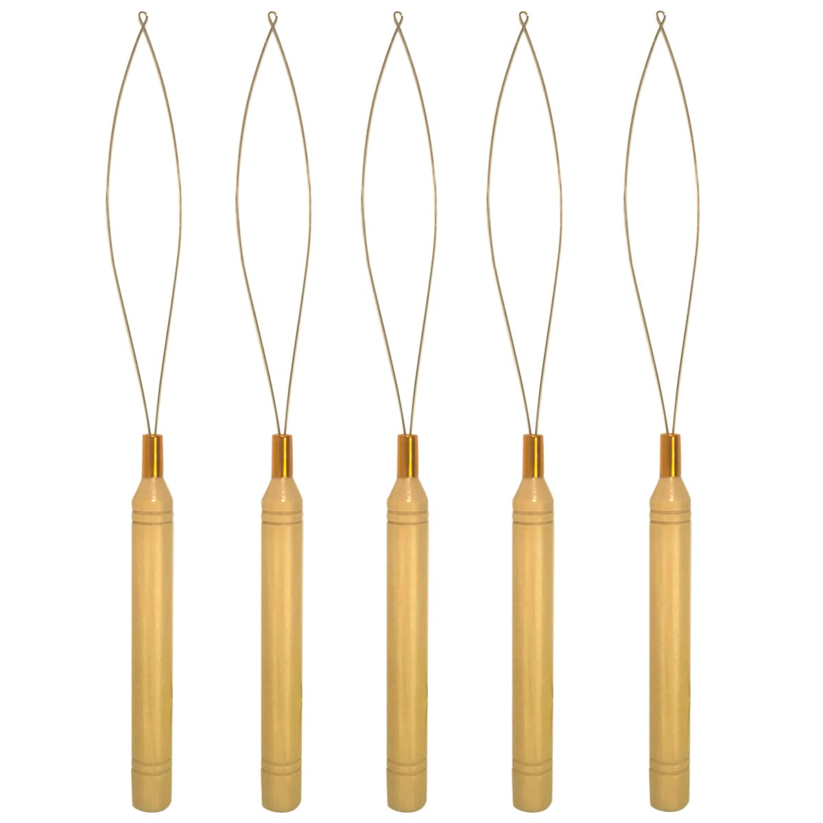 Amazon.com: 5Pcs Needle Threaders with Wooden Handle - Hair Pull ...
