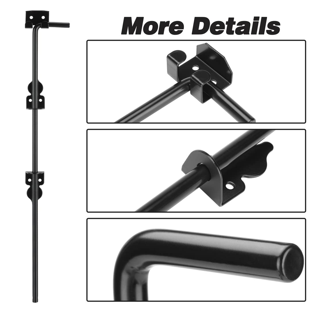 Snapklik.com : 24 Inch Cane Bolt Heavy Duty Gate Drop Rod, Steel Gate ...