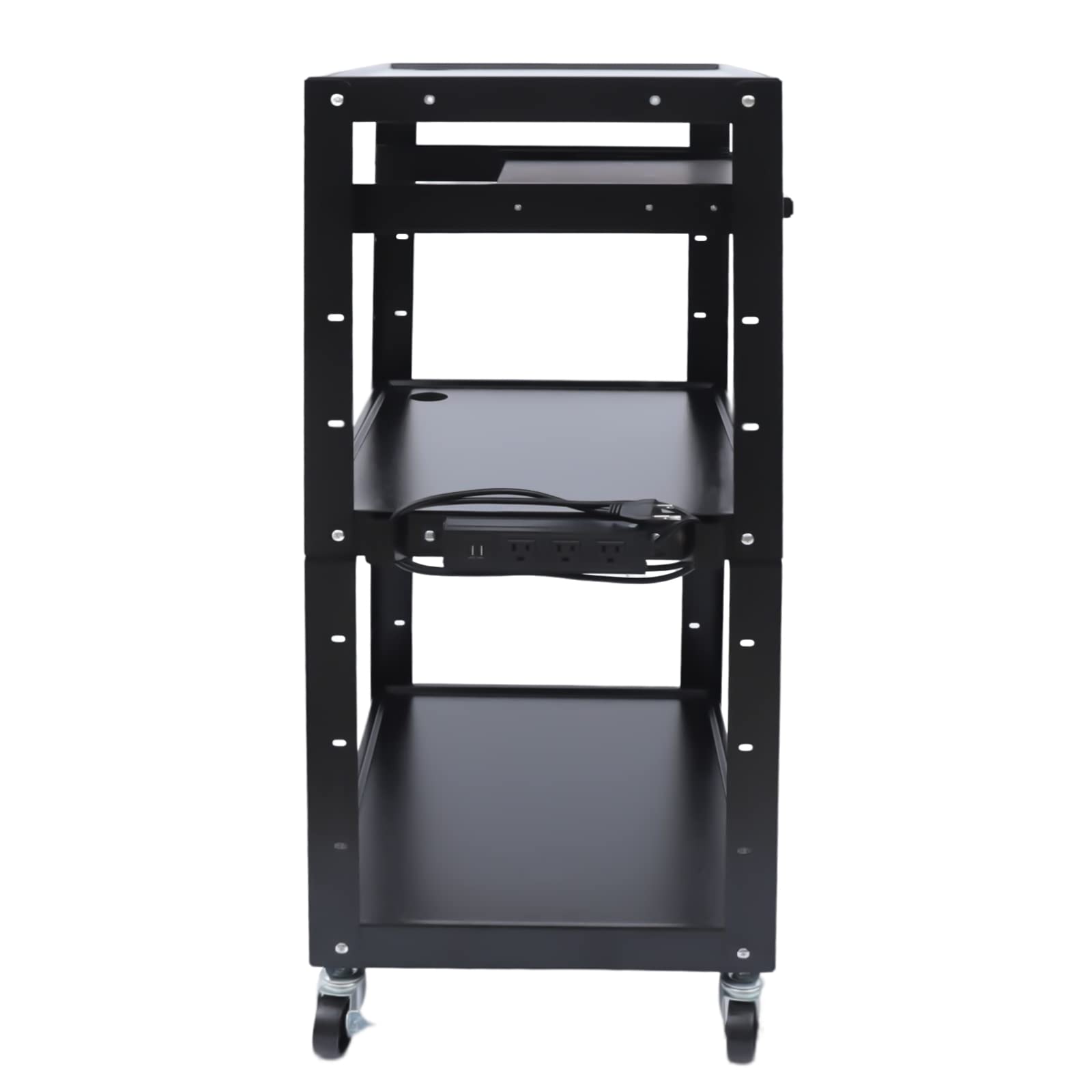 Snapklik.com : AV Cart On Wheels, Height Adjustable Top Shelf & Pullout ...