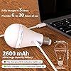 BOBOPAI USB C Rechargeable Light Bulb with Remote Control, 7W Battery ...