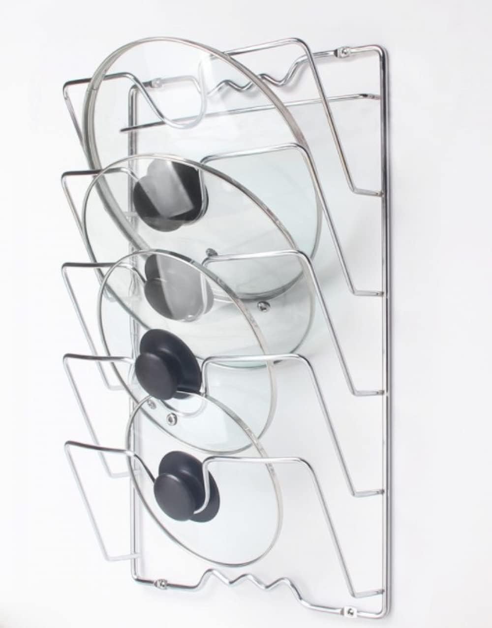 Amazon.com: Vertical Wall Mounted Lid Rack Pan Lid Pan Lid Holder ...