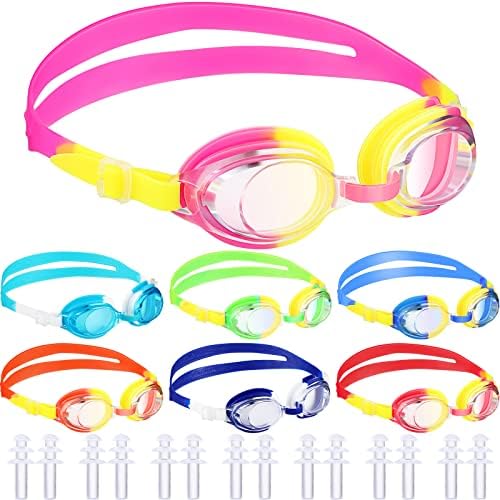 Amazon.com : 7 Packs Kids Swimming Goggles Unisex Child Swim Goggles ...
