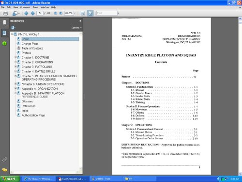 Infantry Rifle Platoon And Squad (U.S. Army Field Manual, FM 7-8): U.S ...
