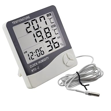 Dr. Care Digital Thermometer Hygrometer HTC-2 Room Thermometer with ...