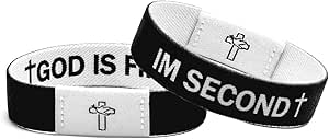 Amazon.com: Kenailw Daily Bible Verse Bracelet for Men Women, God is ...