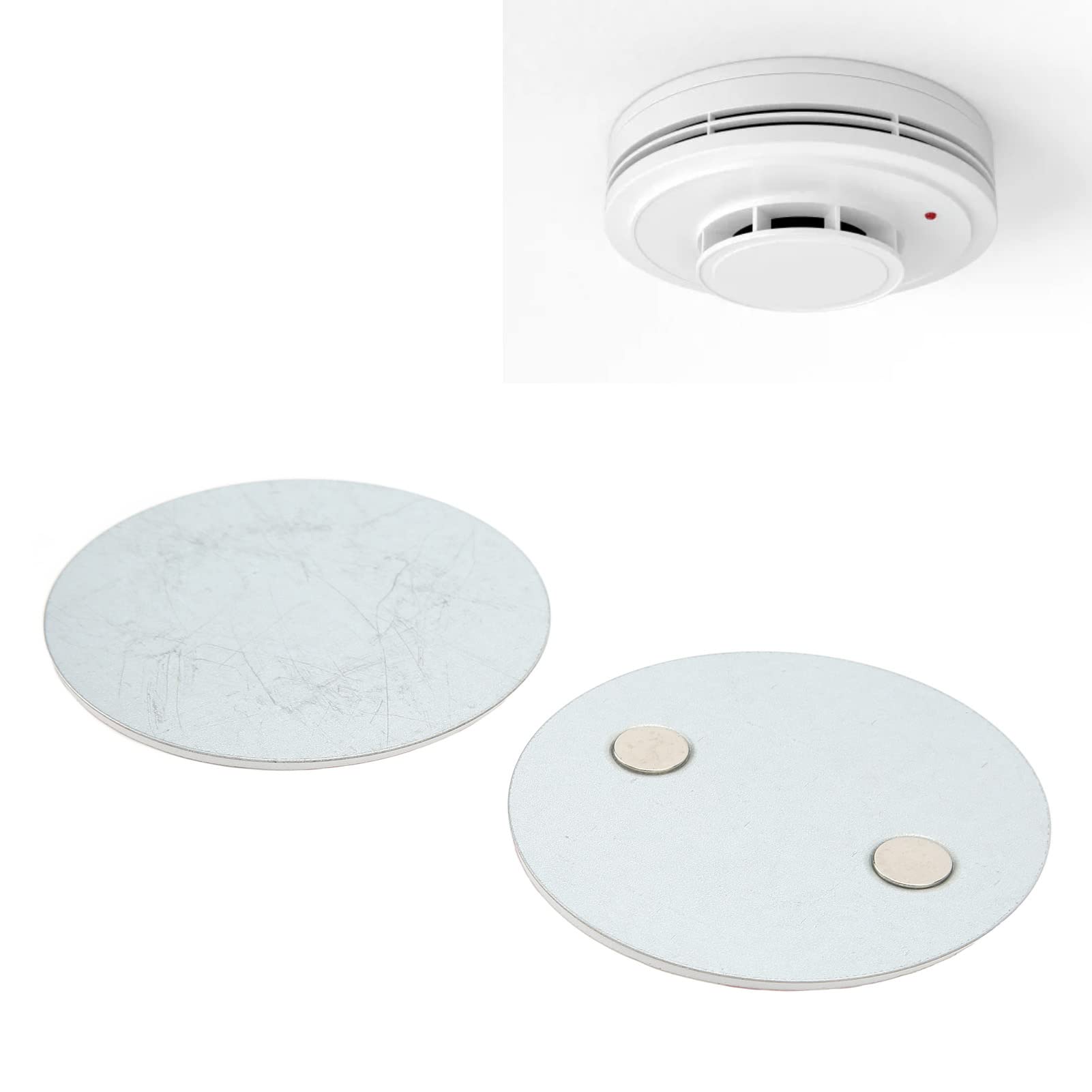 Smoke Detector Mount Installation Tool, 70mm Magnetic Adhesive Pads ...