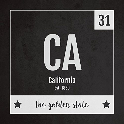 Amazon.com: California Print - Periodic Table California Home Wall Art ...