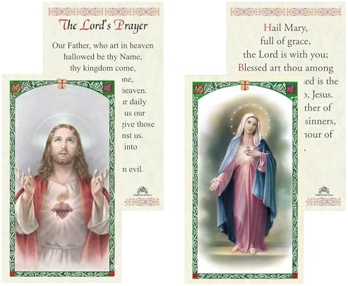 Our Father Prayer Card - Hail Mary Prayer Card - Double Sided Hail Mary ...