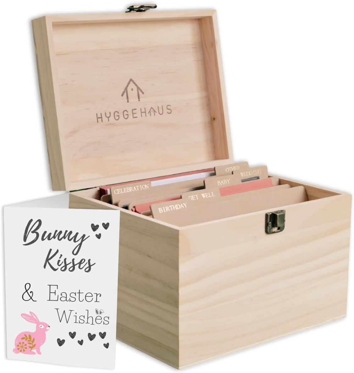 Amazon.com: HYGGEHAUS Greeting Card Organizer Box with Dividers for ...
