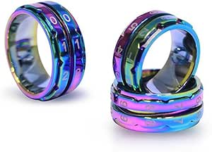 Amazon.com: Yarn Ave Rainbow Row Counter Ring, Stainless Steel Knitting ...