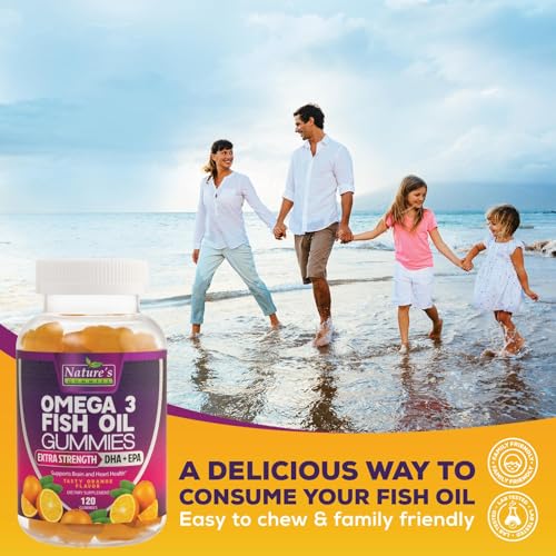 Gomas de Ômega 3 de Óleo de Peixe, Extra Forte, Alta Absorção para ...