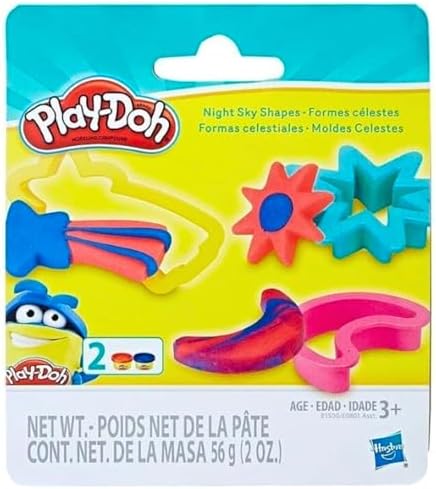 Play-Doh Night Sky Shapes - Shape Cutter Set Including 2 Pots of Play ...