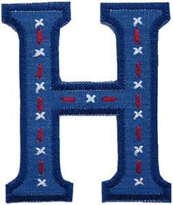 Amazon.com: name letters - TrickyBoo H Denim 4-5cm - decorative ...