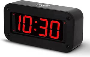 Amazon.com: Timegyro Digital Clock Battery Operated - LED Display Alarm ...