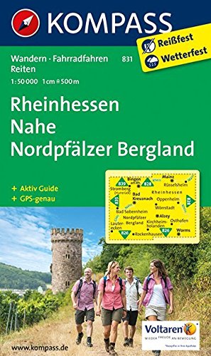Kompass WK831 Rheinhessen, Nahe, Nordpfälzer Bergland: Wandelkaart 1:50 ...
