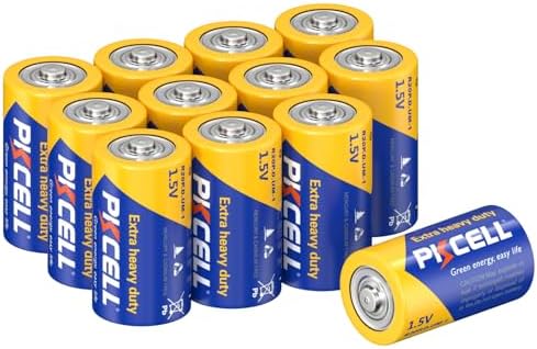 12PCS D Battery D Cell,R20P R20 D UM1 Super Heavy Duty Battery Zinc ...