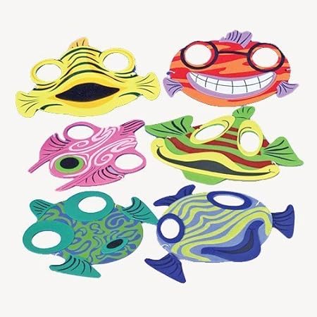 Amazon.com: US Toy Fish Animal Foam Masks (12 Piece) : Toys & Games