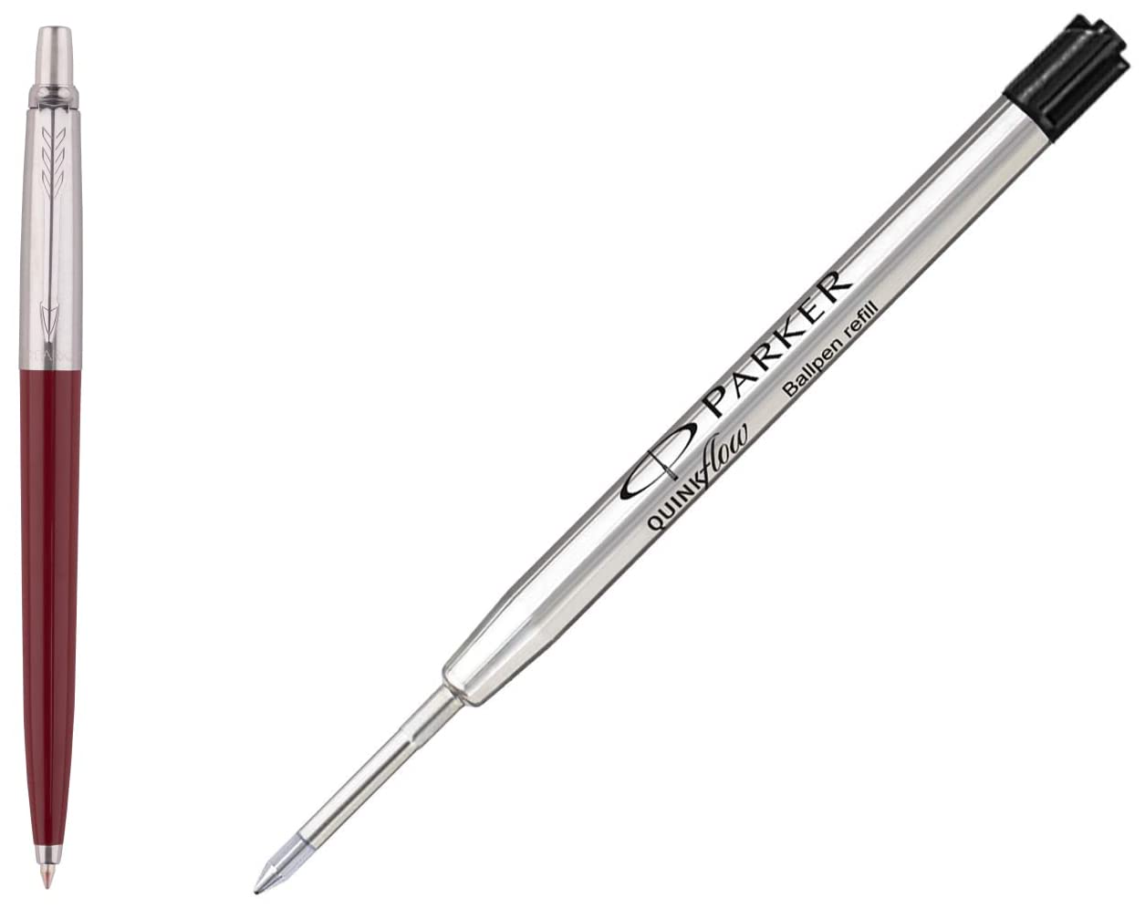 Parker Jotter Standard CT Ball Pen (Red) Quink Flow Ball Pen Refill ...