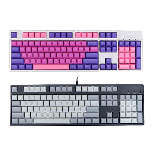 Purple Pink PBT Keycaps SENREAL 104 Thick Keycaps Cherry MX Key Caps ...