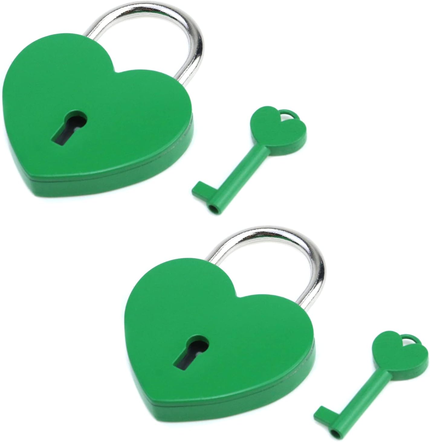 Chinflly 2 PCS Padlock with Keys,Heart Shaped Lock Mini Lock for ...
