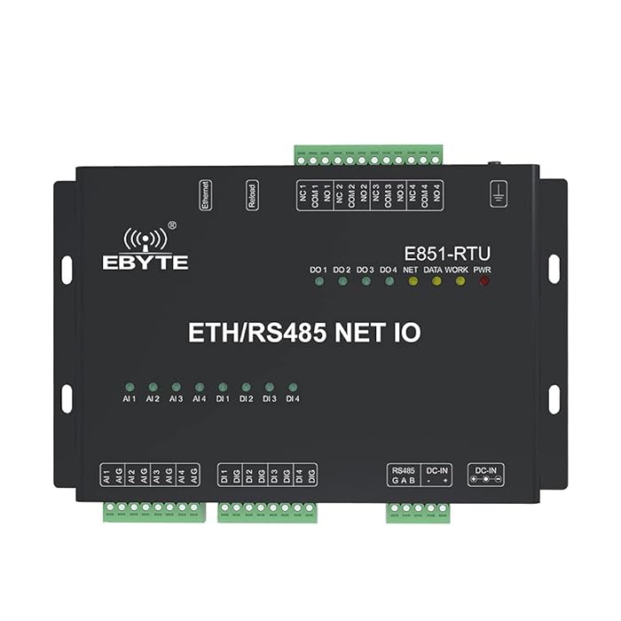 Buy Ethernet Rs485 12 Way Network Io Controller Modbus Tcp Rtu E851 Rtu4440 Eth Analog Digital