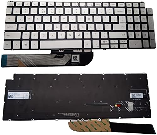 Amazon.com: Replacement Laptop English Silver Backlit Keyboard for Dell ...