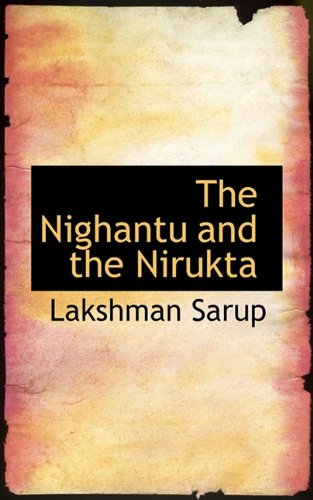 The Nighantu and the Nirukta : Amazon.in: Books