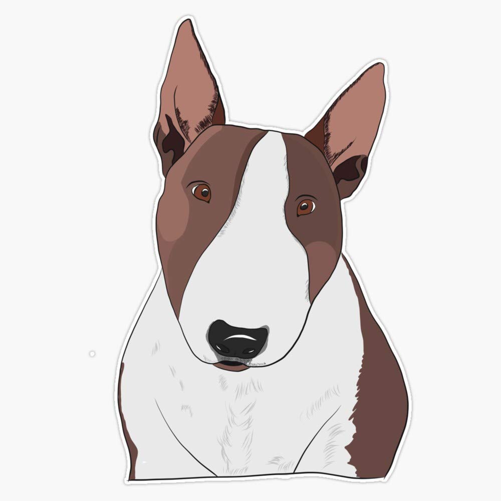 Bull Terrier Face Sticker
