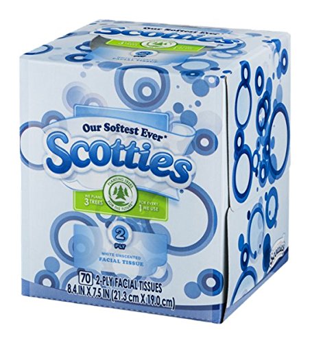 Amazon.com : Scotties 2-Ply White unscented Facial Tissue 70 ct ...