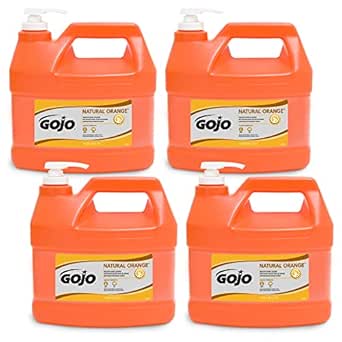 GOJO NATURAL ORANGE Smooth Hand Cleaner, Citrus Scent, 1 Gallon Quick ...