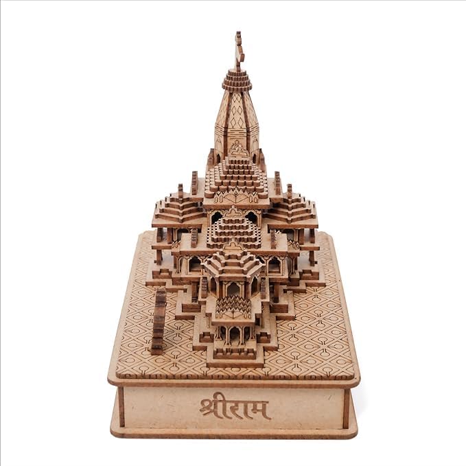 Knite Craft Presents Ram Mandir Ayodhya Model – 3D Wooden MDF Craft ...