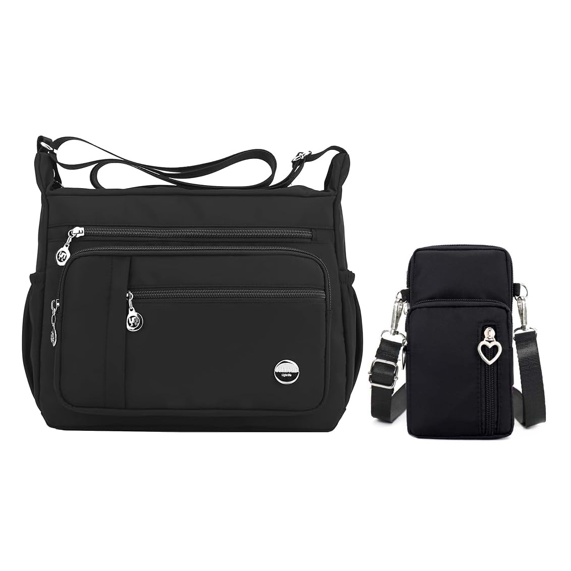 Amazon.com: A bundling of cross-body shoulder bags and walking wristlet ...