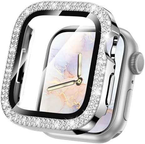 Amazon.com: Goton Bling Screen Protector for Apple Watch Case 40mm SE ...