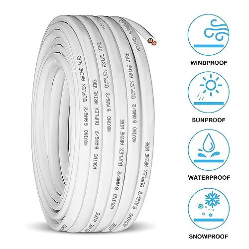 Snapklik.com : 6 Gauge Marine Wire,10ft 6 AWG Duplex Maine Grade Wire ...
